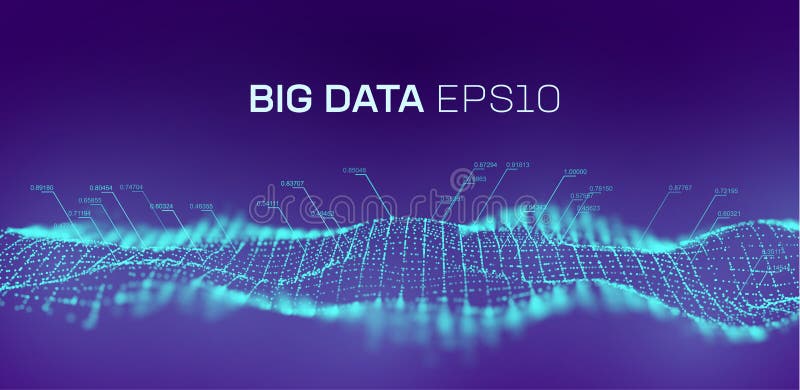 Big Data Wave Background. Particle Big Data Analytic Technology ...