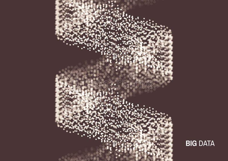 Big Data. Wavy Background with Motion Effect. 3d Technology Style Stock ...