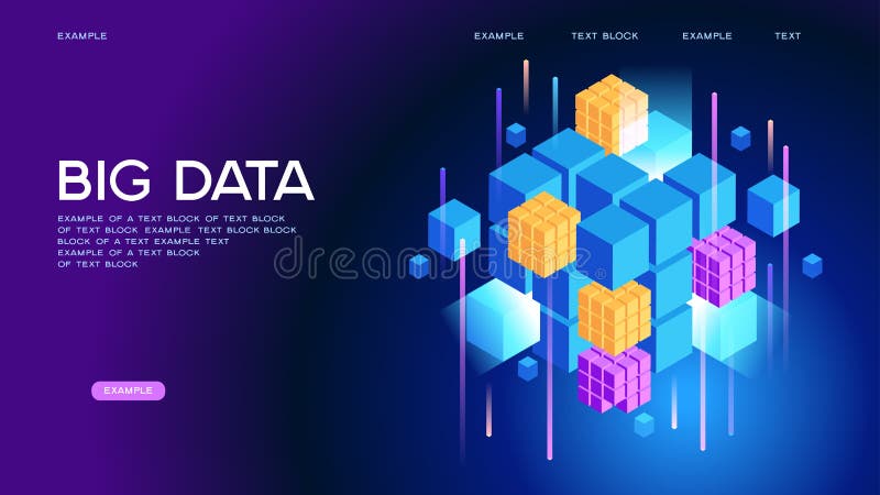 Big data Web Banner stock vector. Illustration of analysis - 125728175