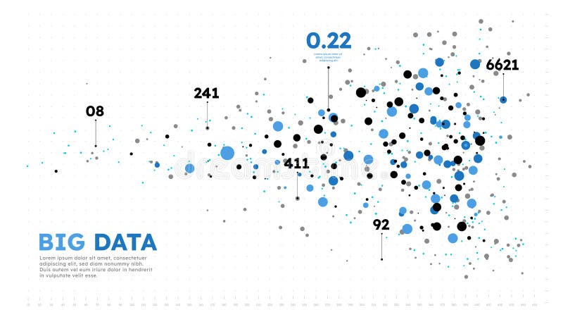 Big Data White Banner Concept Stock Vector - Illustration of diagram ...