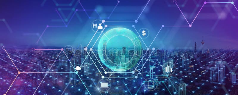 Big Data and Wireless Connection Technology Concept Stock Illustration ... Big Data and Wireless Connection Technology Concept Stock Illustration ...