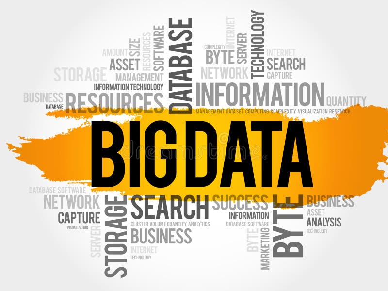 Big Data word cloud stock illustration. Illustration of size - 201341161