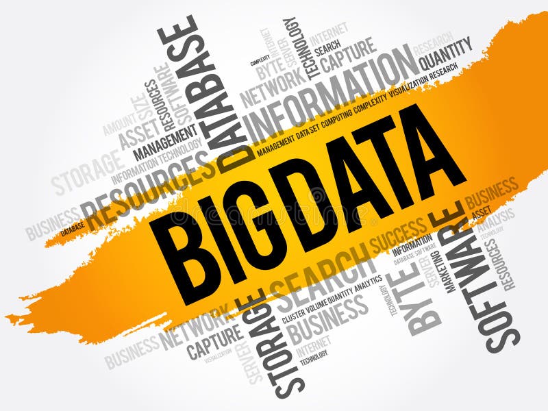 Big Data Word Cloud Collage Stock Illustration - Illustration of search ...