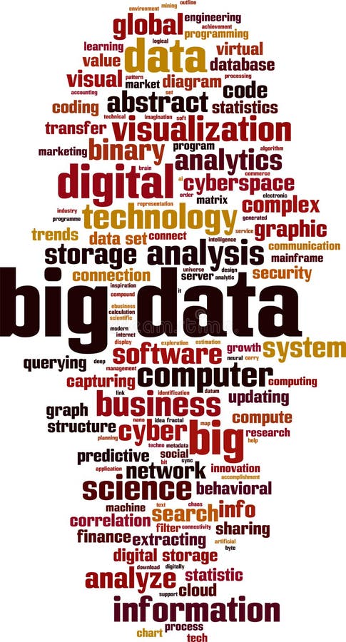 Big data word cloud stock vector. Illustration of information - 167657210
