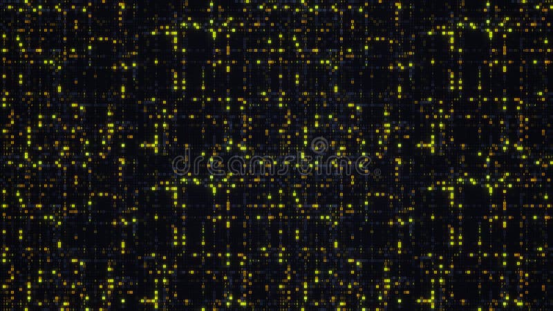 Big Data of Yellow Numbers Digital Code Stock Illustration ...