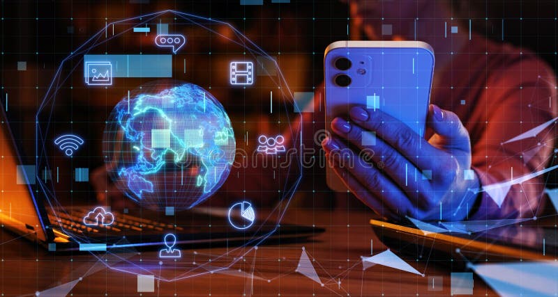 Big Date. Concept Data Storage, World Wide Web, Media, Internet, Cloud ...