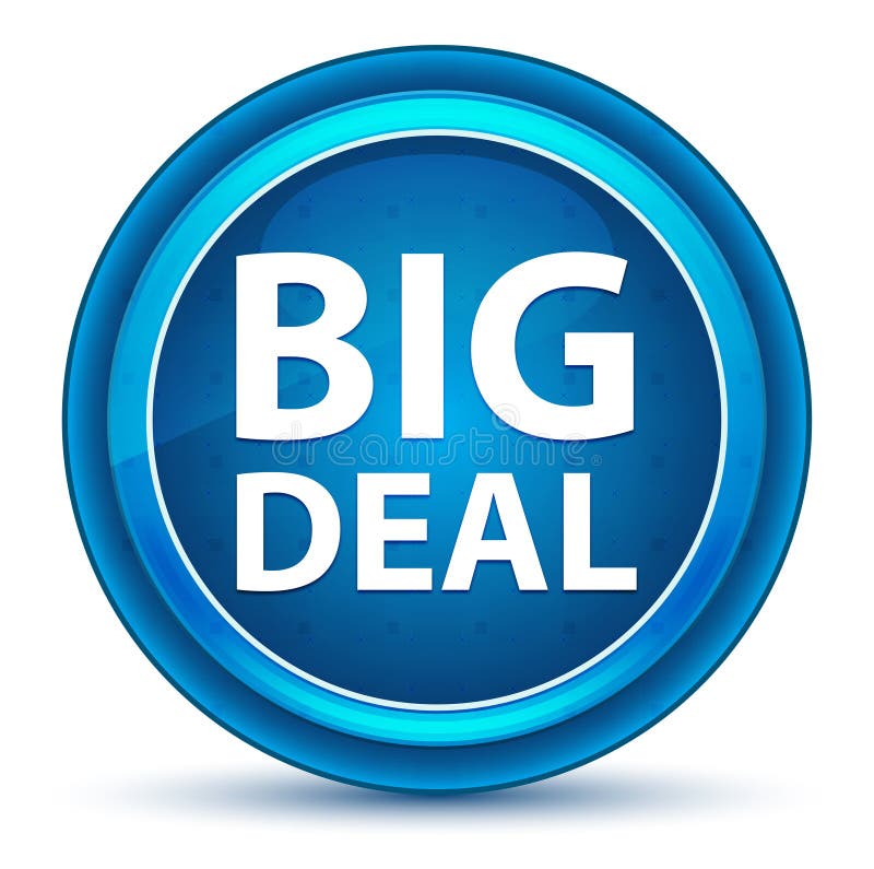 Big Deal Eyeball Blue Round Button Stock Illustration - Illustration of ...