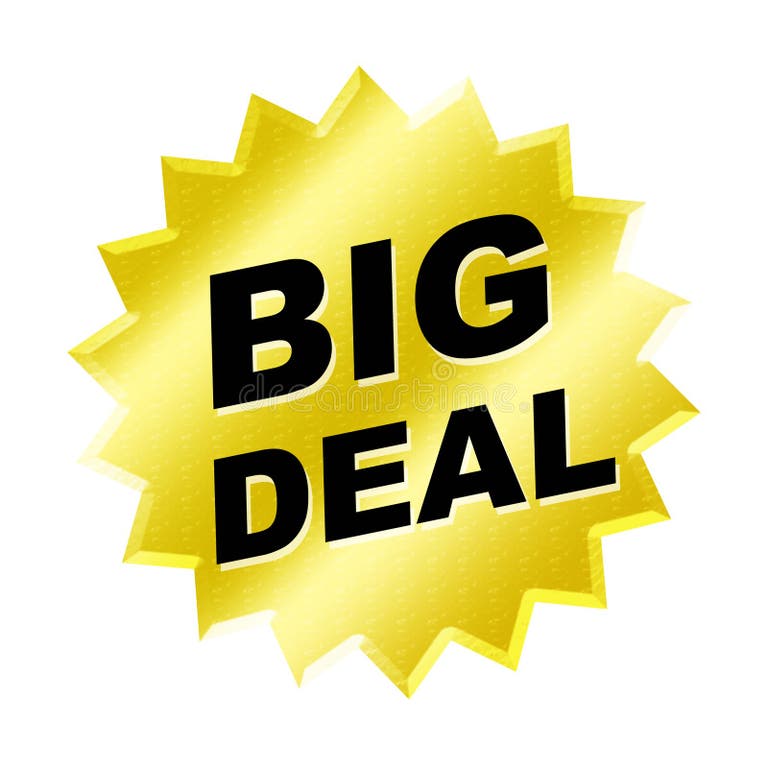 Big Deal Sign stock illustration. Illustration of banner - 5756521
