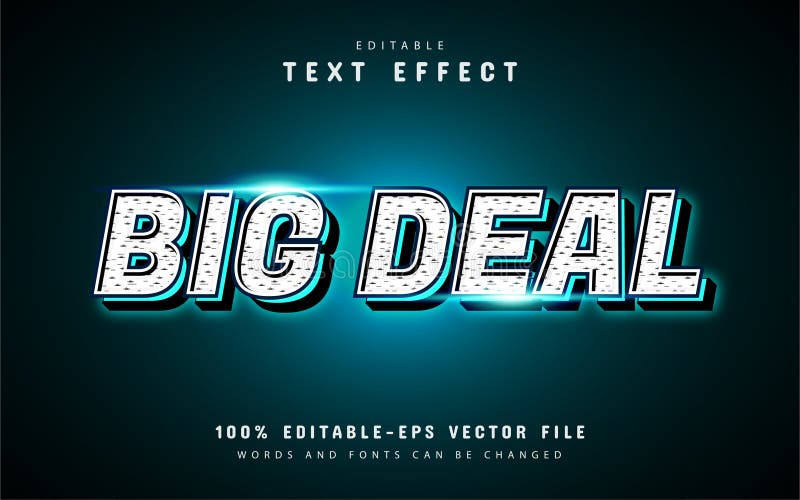 Big Deal Text Effect with Texture Stock Vector - Illustration of sale ...