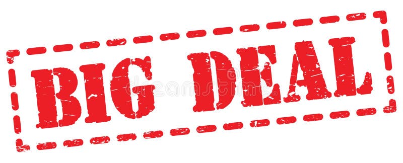 BIG DEAL Text Written on Red Stamp Sign Stock Illustration ...