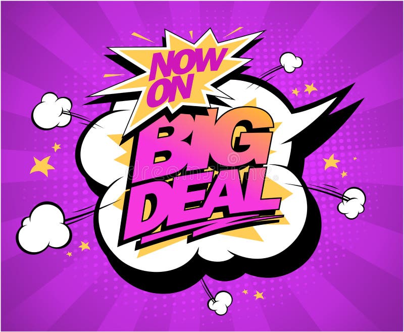 Big Deal Vector Poster, Sale Concept, Comic Style Stock Vector ...