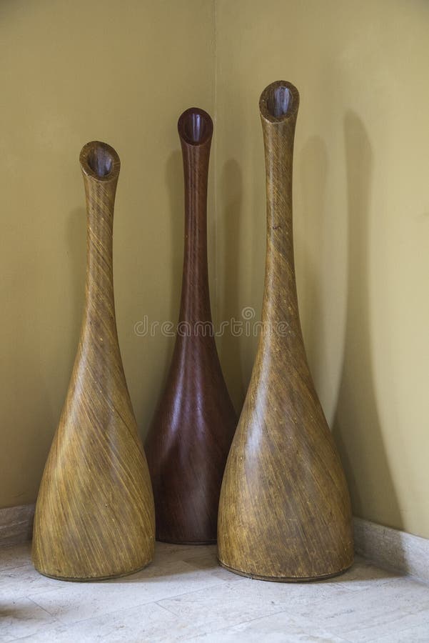 Big Decorative Ceramic Handmade Vases in Interior Stock Photo - Image ...