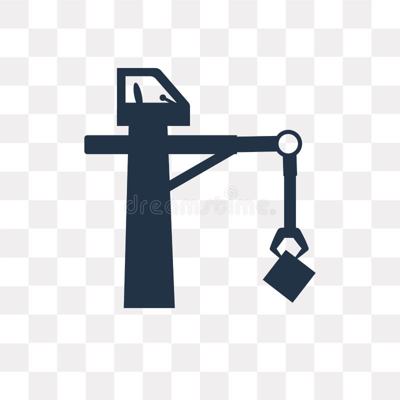 Derrick with Boxes Vector Icon on White Background. Flat Vector Derrick ...