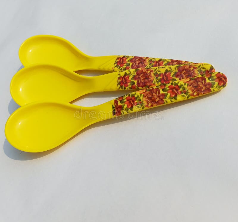 Big Designer Spoon Set Crockery Item Stock Photo - Image of decorative ...