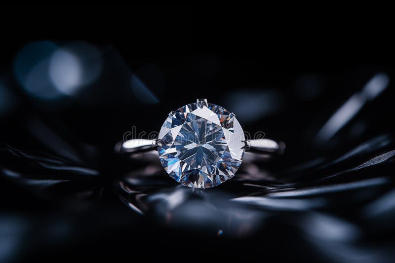 Big Diamond Crystal Illuminated by Soft, Diffused Lighting Against a ...