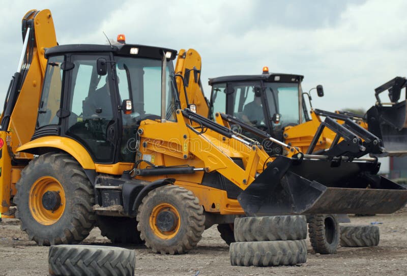 Big Diggers stock image. Image of work, dust, hydraulic - 10284409