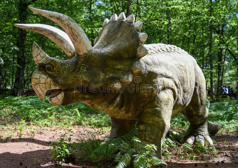 Big Dinosaur Mockup in the Forest Editorial Photography - Image of dino ...