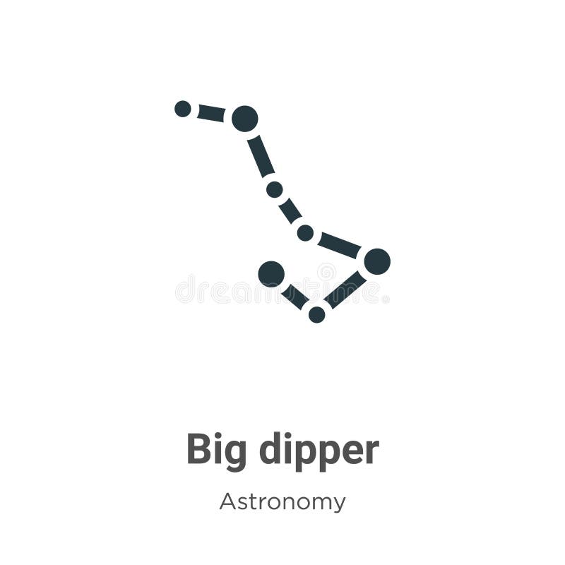 Big Dipper Vector Icon on White Background. Flat Vector Big Dipper Icon ...