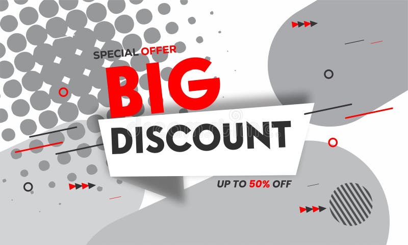 Big Discount Banner Design Template Stock Illustration - Illustration ...