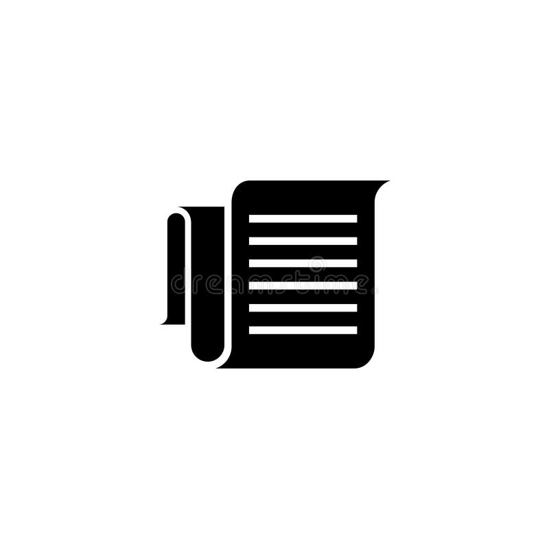 Big Document Roll with Text, Long Receipt Flat Vector Icon Stock Vector ...