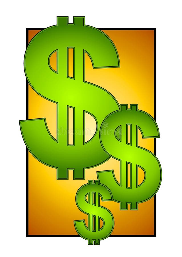 Dollar Signs Money Clip Art Stock Vector - Illustration of cash, money ...