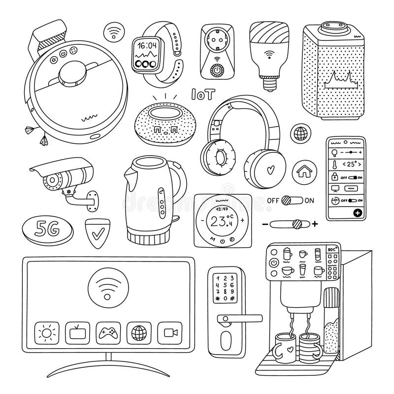 Big Doodle Set of Smart Devices for Entertainment, Cook, Secure, Clean ...