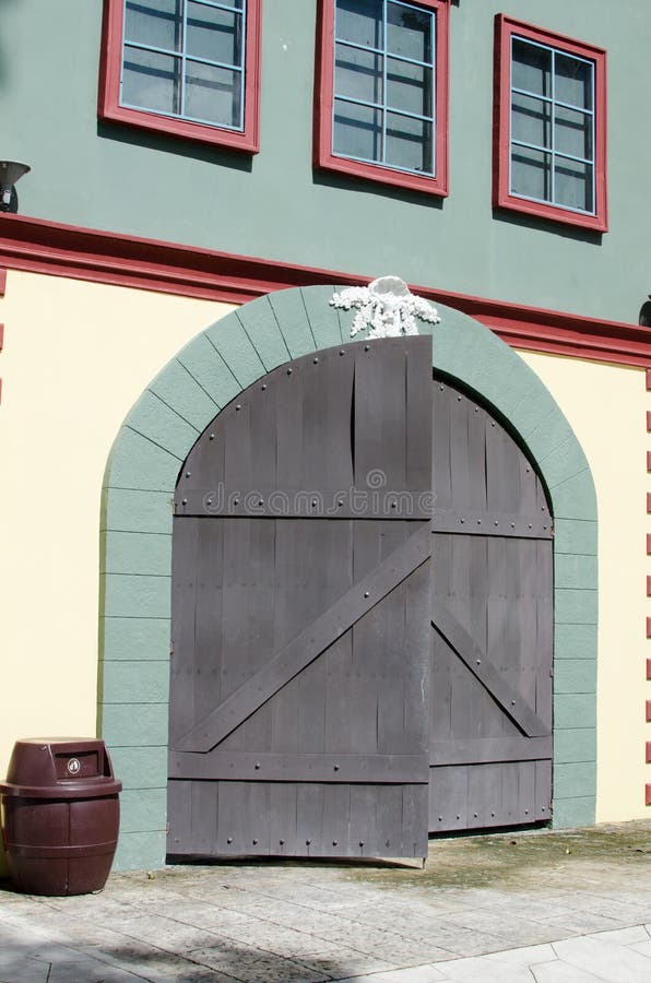 A Big door stock photo. Image of wooden, archway, front - 45988536