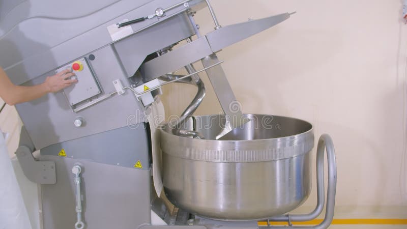 Big Dough Machine for Mixing, Cutting and Rolling Dough in the Middle ...