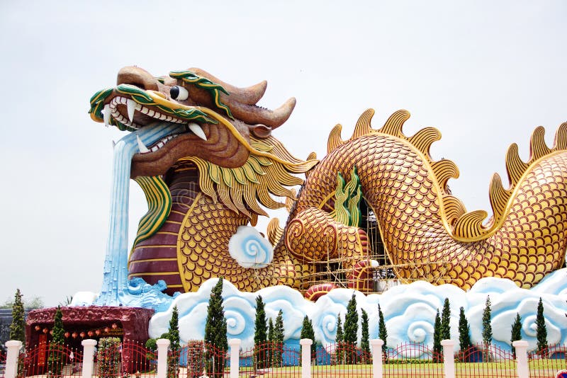 Big dragon stock photo. Image of ancient, blue, fire - 24753392