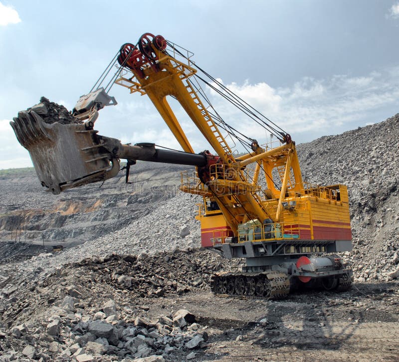 Giant Bucket Wheel Excavator Stock Photo - Image of excavator, industry ...