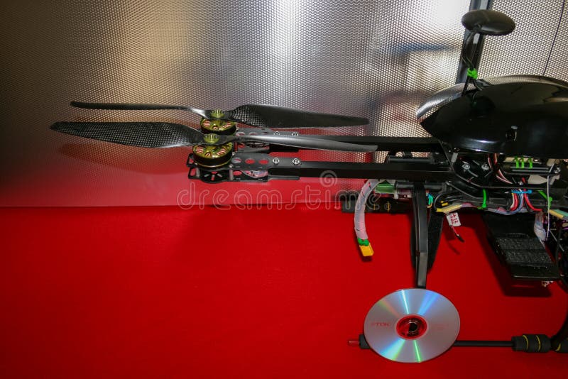 A Big Drone Cargo Transport Prototype Showing Different Electronic ...