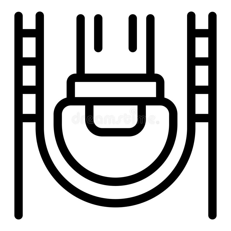 Big Drop Ride with Ladder Accessing Loading Platform Icon Stock ...
