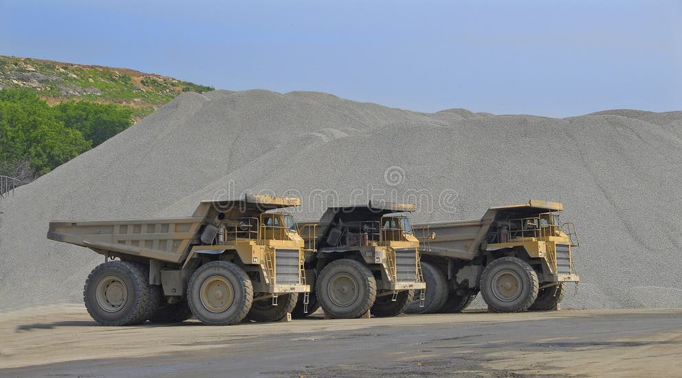 Big dump trucks stock photo. Image of rock, aggregate - 2568000