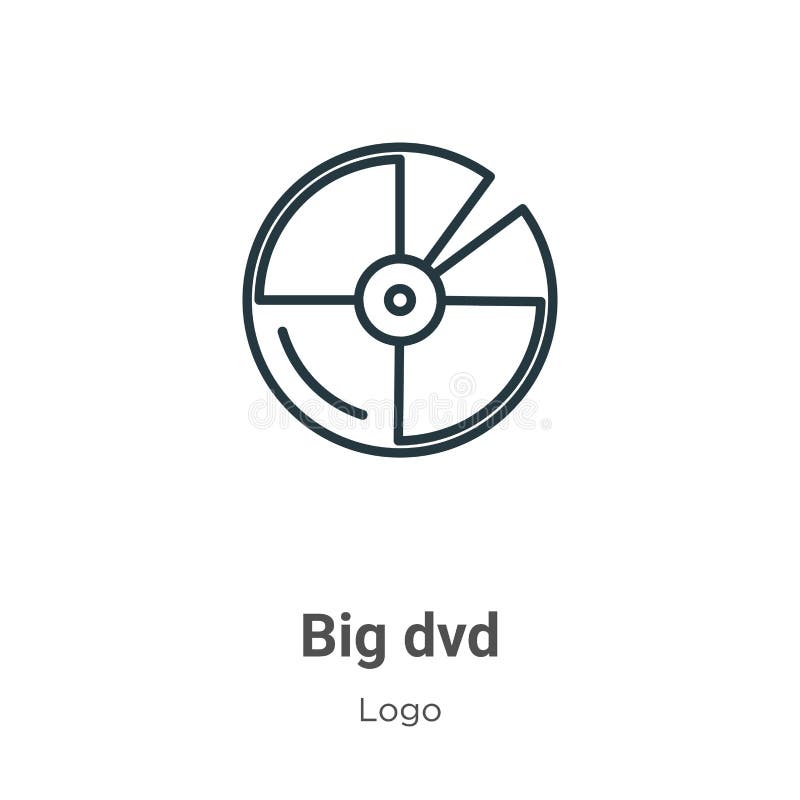 Dvd Logo Outline Vector Icon. Thin Line Black Dvd Logo Icon, Flat ...