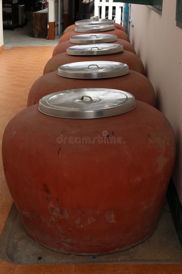 Big earthen jar stock image. Image of drink, metal, culture - 40915197
