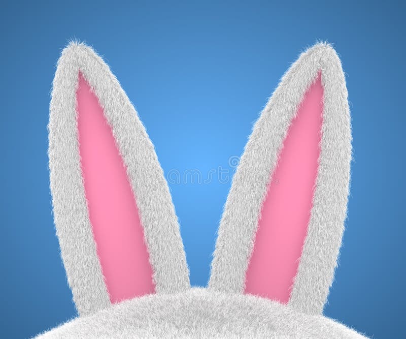 Big Easter Bunny Rabbit Ears Stock Illustration - Illustration of ...