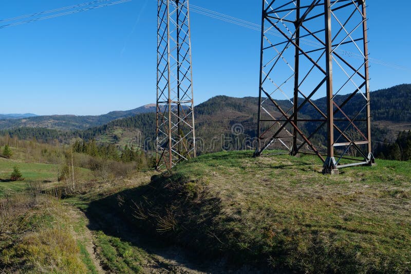 Big Electric Power Transmission Towers Stock Image - Image of ...