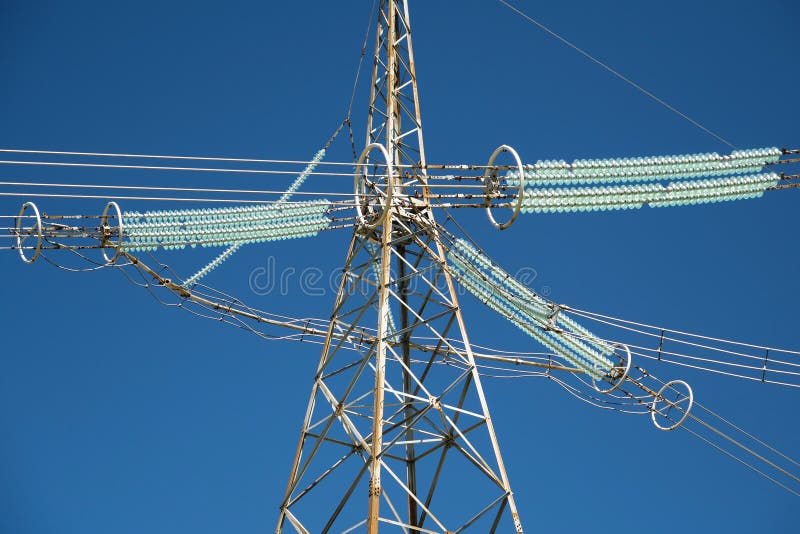 Big Electric Power Transmission Towers Stock Photo - Image of ...