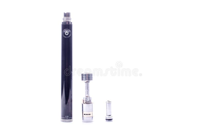 Big Electronic Cigarette Isolated on White Stock Image - Image of ...