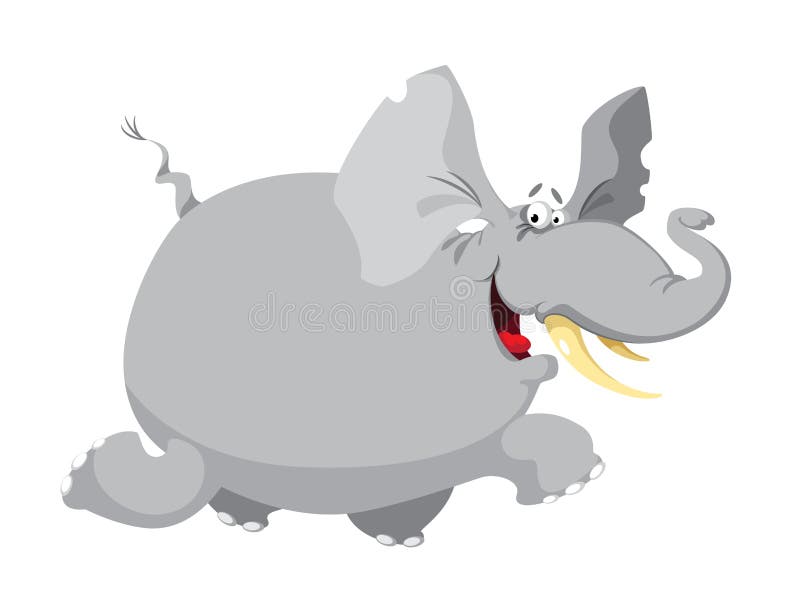 Big elephant stock vector. Illustration of wild, cartoon - 43024459