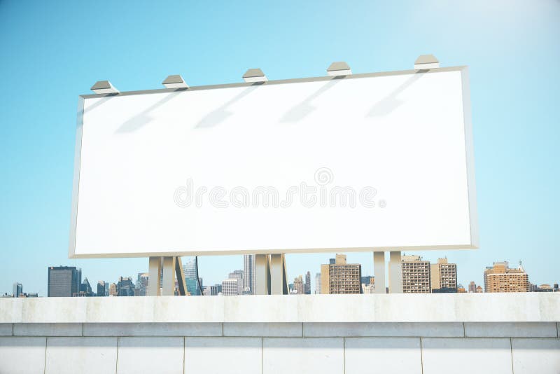 Big Empty Billboard on the Background of the City Stock Photo - Image ...