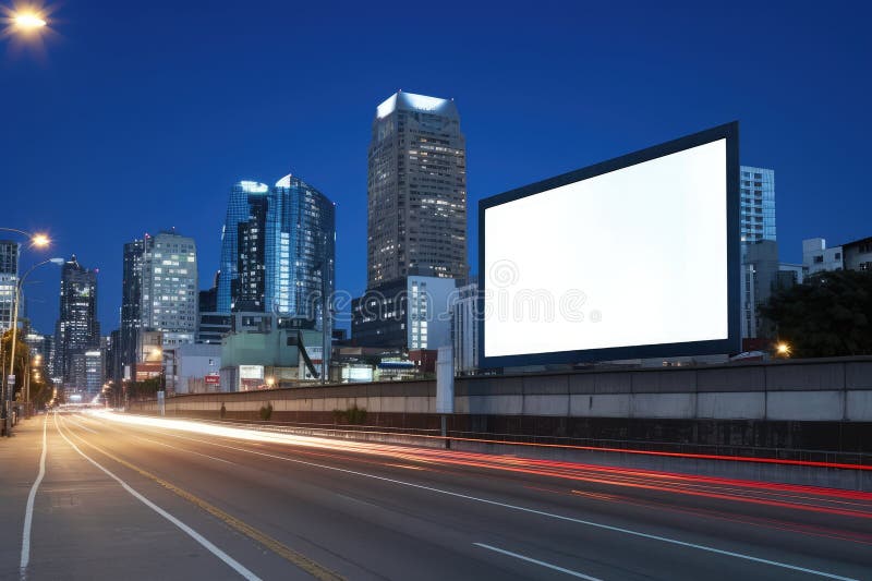 Big Empty Billboard in Big City, Empty Billboard with Copy Space for ...