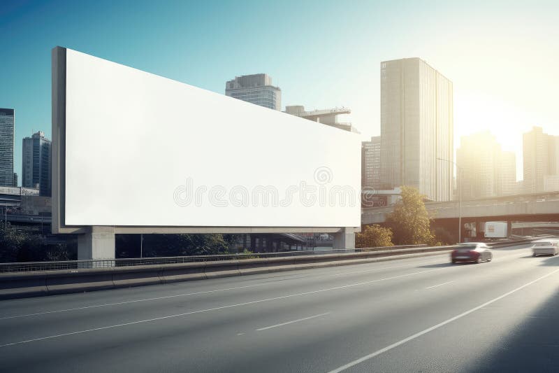 Big Empty Billboard in Big City, Empty Billboard with Copy Space for ...