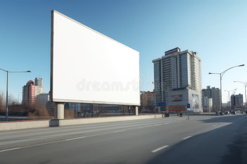 Big Empty Billboard in Big City, Empty Billboard with Copy Space for ...