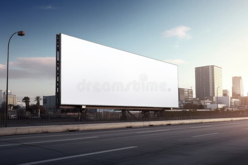 Big Empty Billboard in Big City, Empty Billboard with Copy Space for ...