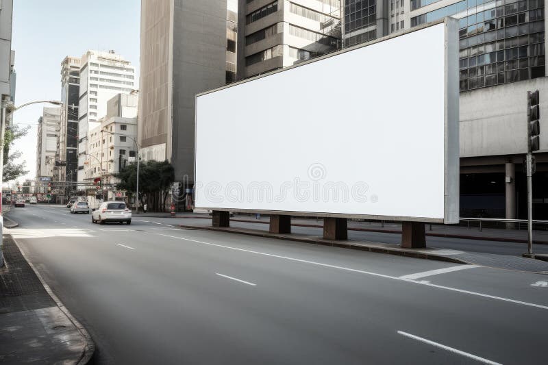 Big Empty Billboard in Big City, Empty Billboard with Copy Space for ...