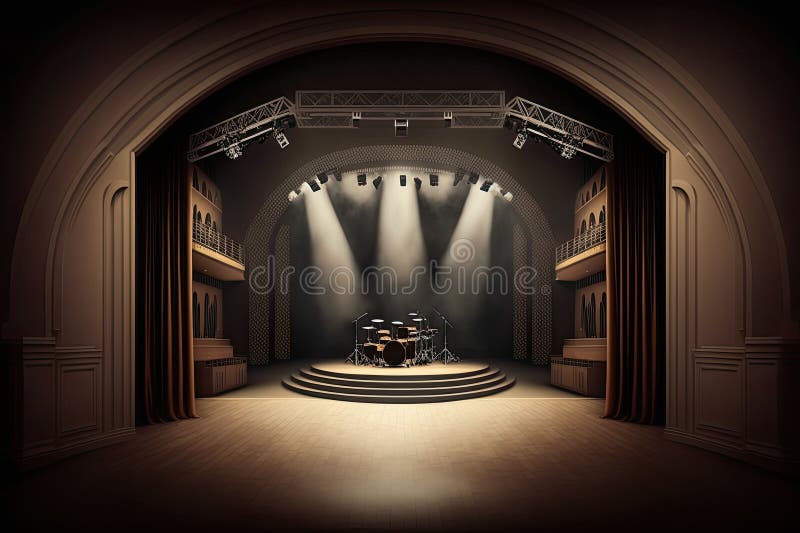 Empty concert stage stock image. Image of scene, empty - 273453241