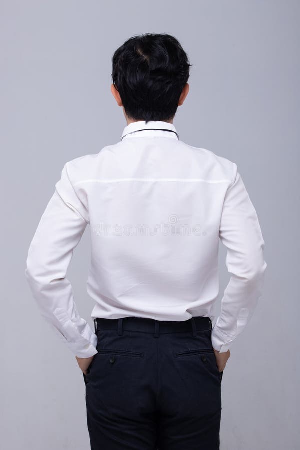 Big Empty Copy Space Area for Back Rear View Office Guy Stock Image ...
