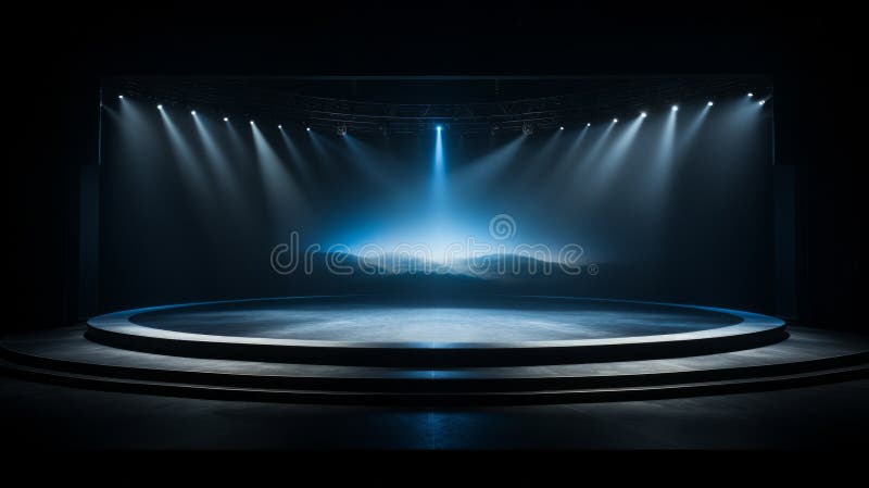 Big Empty Hall for Podcast, Interview or Public TV Show. Neural Network ...