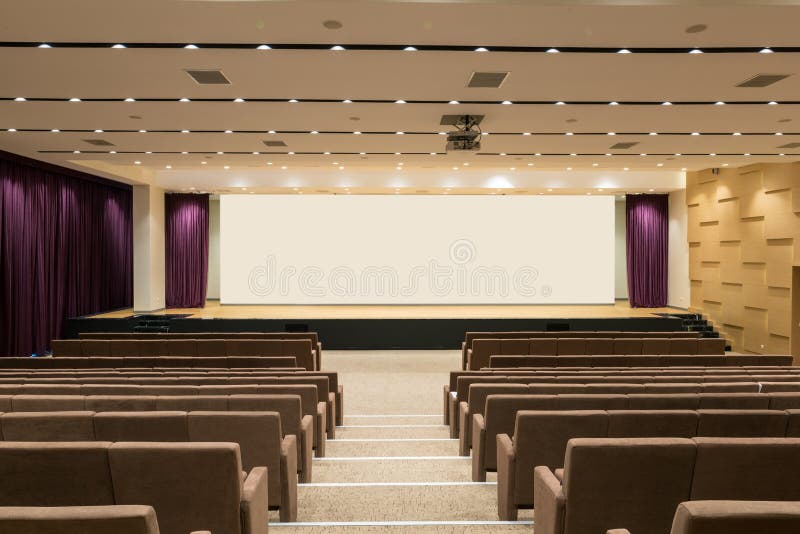 Big Empty Modern Meeting, Conference Hall Stock Photo - Image of ...